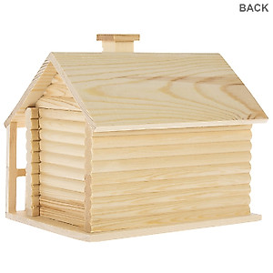 Woodpile Fun! Hobby Lobby DIY Paintable Customizable Log Cabin Unfinished Wood Birdhouse for Kids and Adults