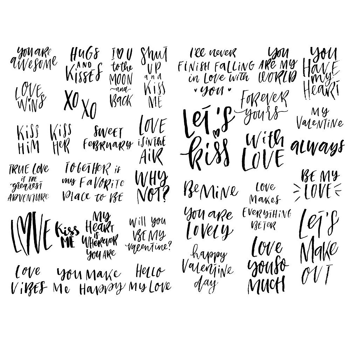 Seasonstorm Funny Love Words Precut Waterproof Decoration Autocollant Stationery Scrapbooking Planner Sticker Cute Travel Toy Paper Stickers