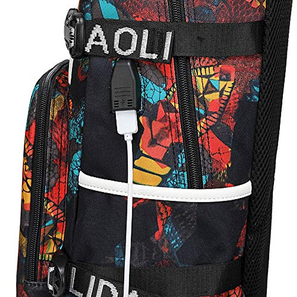 Jonathan Joestar Oxford Daypack USB Charging Laptop Backpack Anime Travel Bagpack,Street Style (13)