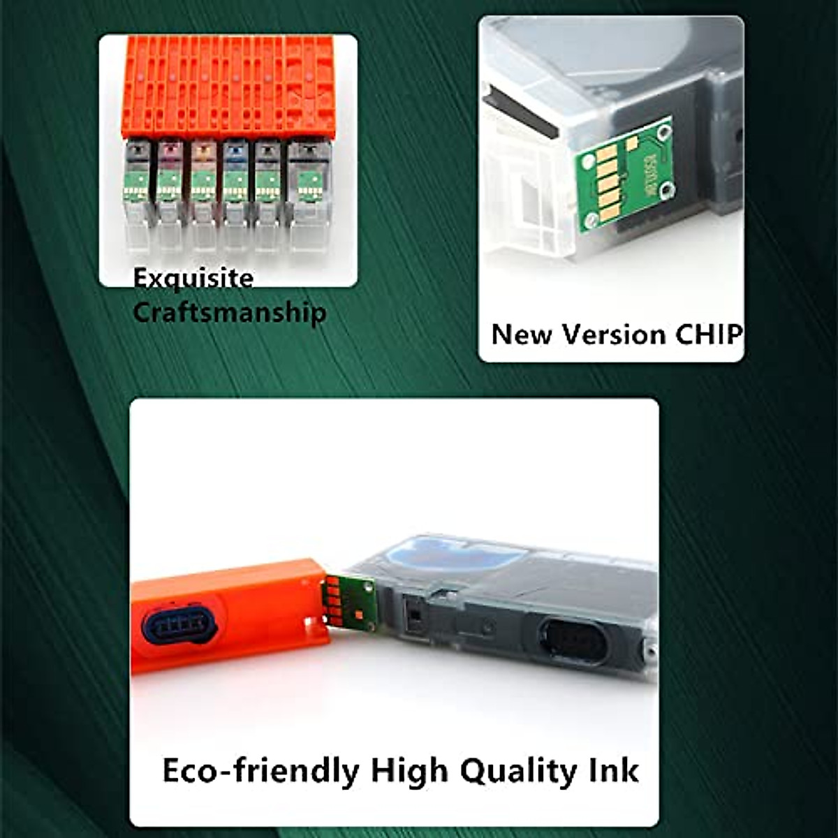 ColorInk Replacement for Canon 250XL 251XL Ink cartridges use with PIXMA iP7220 MG5420 MG6320 MX922 Printer(6PGBK,6BK,6C,6M,6Y,6GY,Total 36 Pack)_