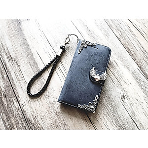 Heart angel wing phone leather wallet removable case for iPhone X XS XR 11 12 13 14 Pro Max Galaxy S23 S22 S21 S20 Ultra Note 20 10 Plus Mn1282