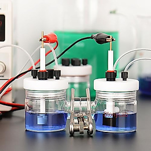 stonylab Platinum Mesh Electrode, 99.99% Purity 10x10 mm Pt Mesh Counter Electrode Platinum Mesh Sheet Electrode with PTFE Body