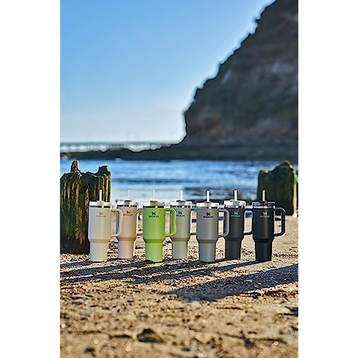 Stanley Quencher H2.0 FlowState Stainless Steel Vacuum Insulated Tumbler with Lid and Straw for Water, Iced Tea or Coffee, Smoothie and More, Black , 40 oz