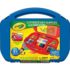 Crayola Ultimate Art Case With Easel, Kids Art Set, 85 Pieces, Gift For Kids Ages 4, 5, 6, 7 [Amazon Exclusive]