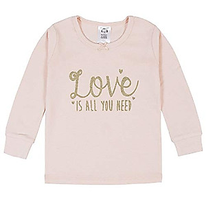GerberBaby GirlsToddler Snug Fit 4-Piece Pajama SetLove Pink18 Months