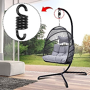 Spring Porch Hook for Hammock Swing Chair Hanging Suspension,880lbs Weight Capacity,Black