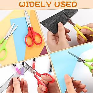 5 Inch Blunt-Tip Scissors for Kids, 60Pack Kids Scissors Bulk, Scissors Comfort-Grip Handles Sharp Blade Blunt Student Scissors Safety Scissors for Classroom Office School Home Paper Cutting