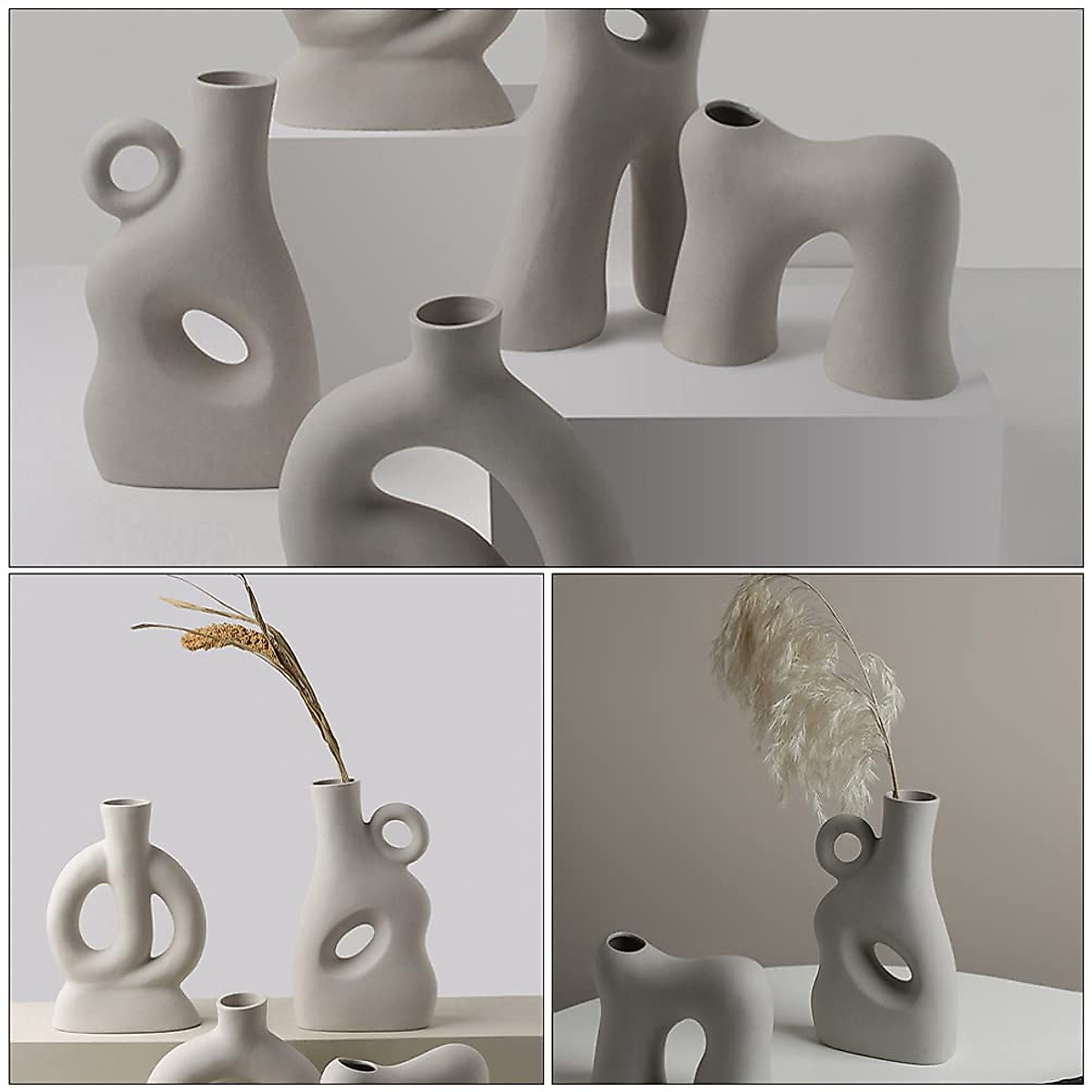 IMIKEYA 1pc Vase Abstract Art Planter Pot for Plants Indoor Flower Pots for Indoor Plants Ceramic Irregular Flowerpot Decorative Succulent Plants Office Ceramics Flower Arrangement Flowers