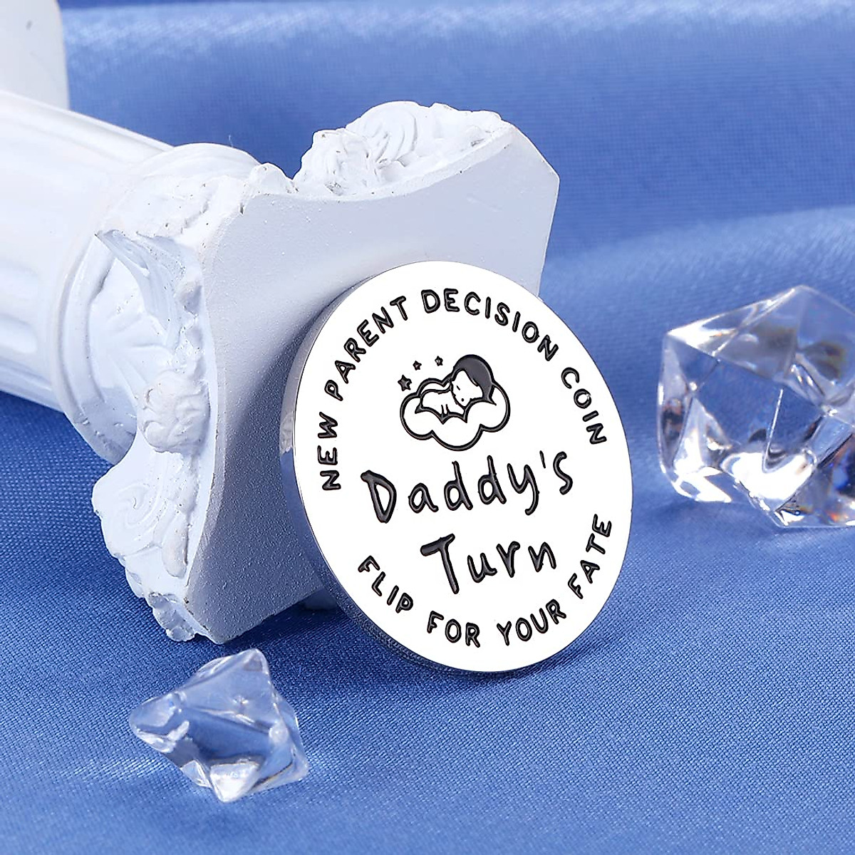 New Parents Gift for New Mom Dad Funny Decision Coin for First Time Mommy Daddy to Be Expecting Mother New Baby Birthday Present for Pregnancy Women Men Double-Sided Christmas Gifts