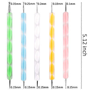 Augshy 19pcs Mandala Dotting Tools Set Pen Dotting Tools Mandala Stencil Ball Stylus Paint Tray for Painting Rocks, Coloring, Drawing and Drafting