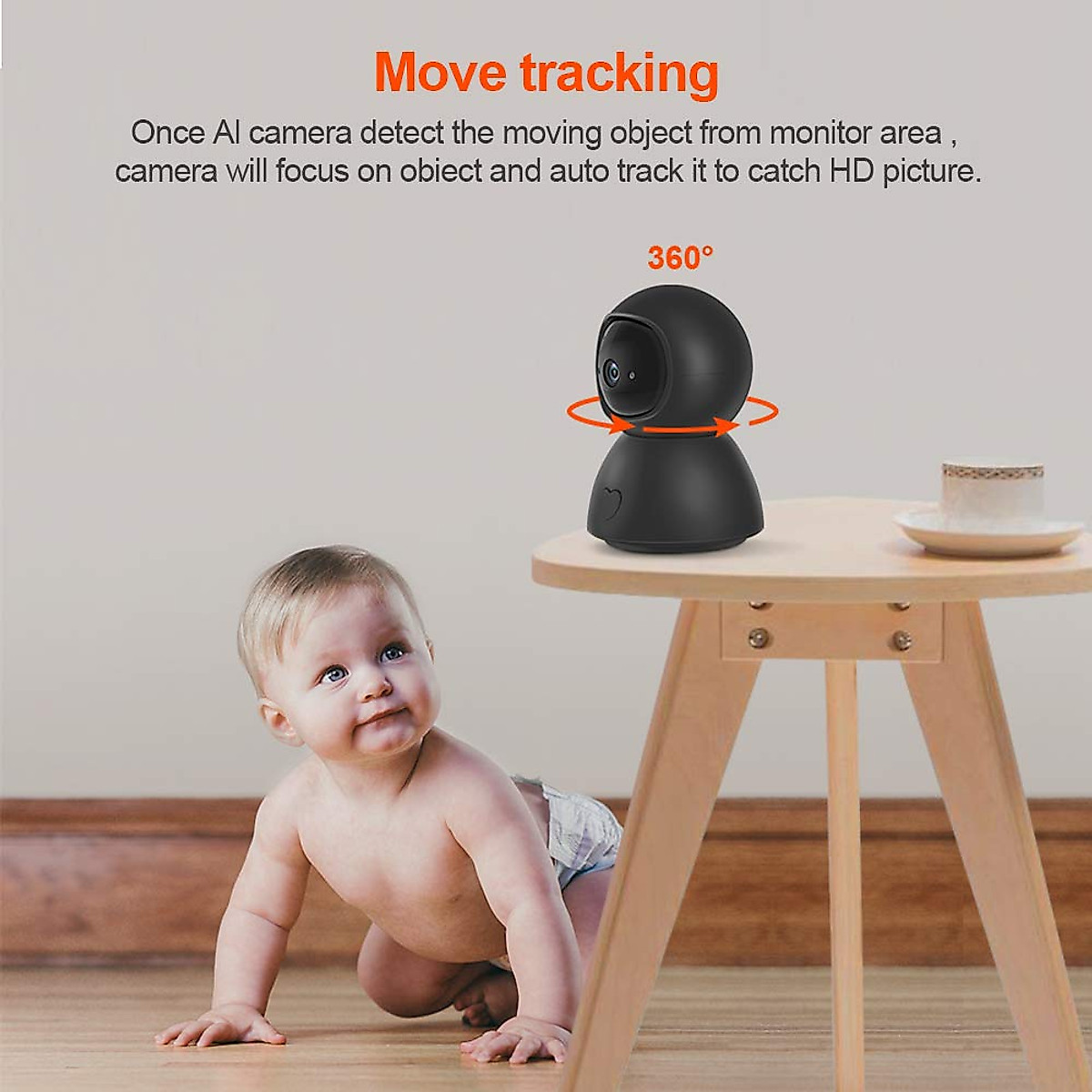 EVERSECU Pet Camera,2K Security Camera Indoor, 2.4G&5G WiFi, Dog Camera with Phone App,Home Camera for Baby/Elder with One-Touch Call, Night Vision, 2-Way Audio, AI Motion Detection