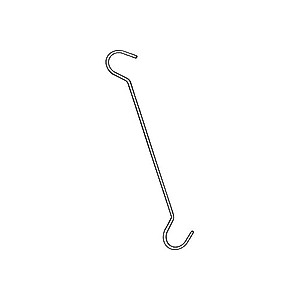 12" L Metal Double C Hooks - Ceiling Sign Holder/Ceiling Item Hangers - 20 Pack