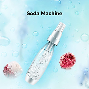 Yctze Soda Maker Machine, Homemade Soda Fizzy Water Machine Manual Sparkling Water Machine for Sparkling Water DIY Making Drinking Home Travel Use