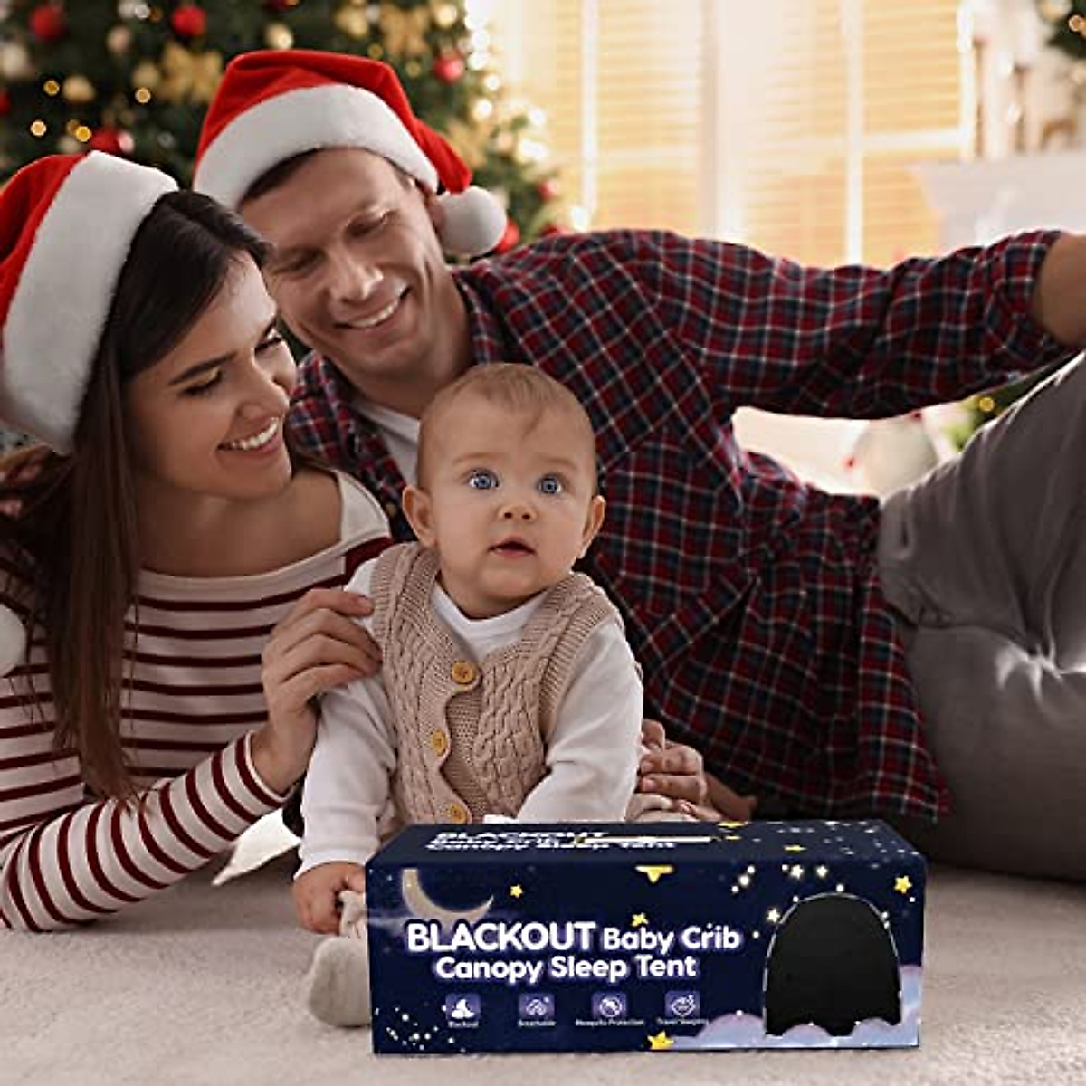 Pack N Play Blackout Cover, Pod for Slumber, Baby Sleep Pod Slumber Tent, Crib Cover, Baby Crib Tent, Travel Crib Canopy, Portable Privacy Pod Blackout Canopy Crib Cover, Block Out 90%+ Light