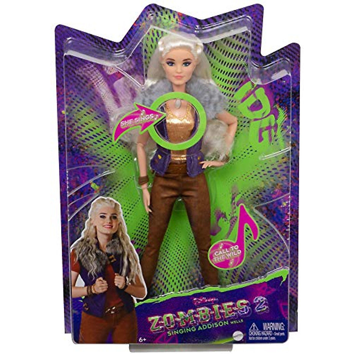 Disney’s Zombies 2, Addison Wells Werewolf Singing Doll (11.5-inch), Sings Hit Song “Call to the Wild,” 11 Bendable “Joints,” Great Gift for Ages 5+ (Amazon Exclusive)