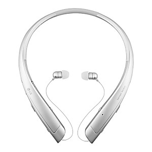 LG TONE Platinum HBS-1100 Bluetooth Wireless Stereo Headphones with Harman Kardon Sound- Silver (Renewed)