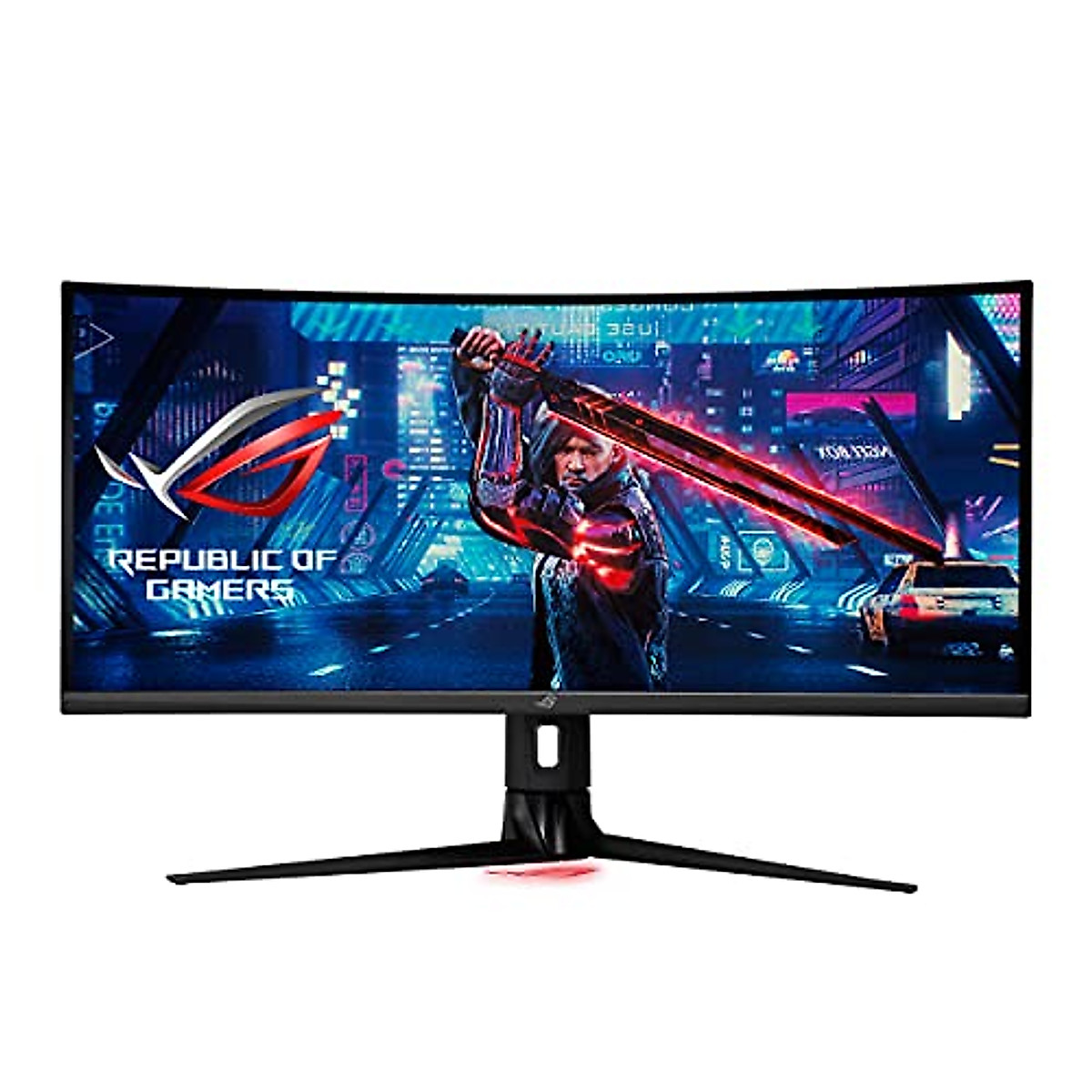 ASUS ROG Strix 34” Gaming Monitor (XG349C) - UWQHD (3440 x 1440), 180Hz, 1ms, Extreme Low Motion Blur Sync, 135% sRGB, G-Sync Compatible, DisplayHDR 400, Eye Care, USB-C, DisplayPort, HDMI, Black