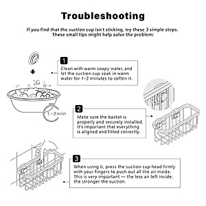 SunnyPoint NeverRust Deluxe Kitchen Sink Suction Holder for Sponges, Scrubbers, Soap, Kitchen, Bathroom, 304 Stainless Steel (Brushed Texture, 7.4 x 3.3 x 2.75 Inch)(Sponge & Brush NOT Included)