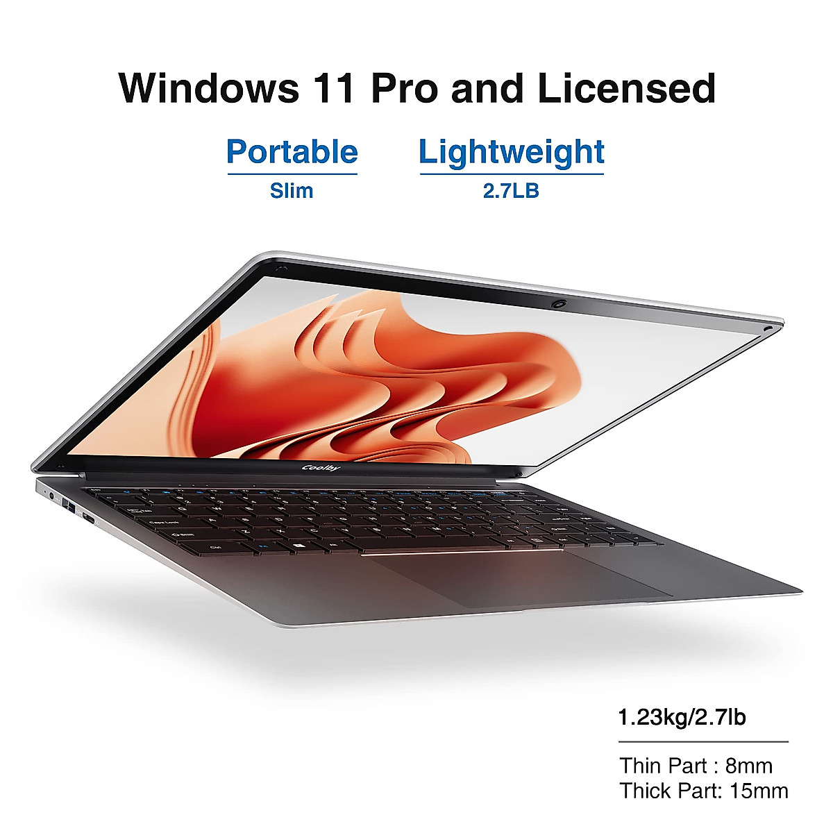 Coolby 2023 Windows 11 Laptop Computer, 14.1 inch Notebook PC with Intel J4005 Processor, 12GB DDR4 RAM / 256GB SSD, HD Display, WiFi, BT, Long -Lasting Battery for School, Business