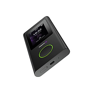 TravelWifi Sapphire 5G Mobile Hotspot, Portable WiFi Hotspot for Travel, CloudSIM Technology, Large Touch Screen, Network Congestion Monitoring, Preloaded 5GB Free Global Data, Optional Sim Card Slot