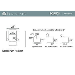 Seatcraft Equinox - Home Theater Seating - Living Room - Top Grain Leather - Power Recline - Powered Headrest and Lumbar Support - Arm Storage - USB Charging - Cup Holders - Single Recliner, Brown