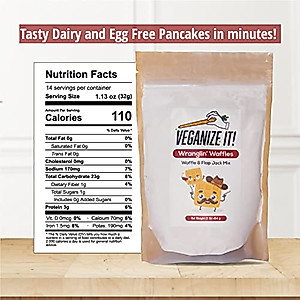 VEGANIZE IT! Vegan | Vanilla Butter Cream Cake (12 OZ) & Wranglin'Waffles (1lb) | Flap Jack Mix Just Add Plant Based Milk and Butter | Classic Flavour Moist Fluffy Cupcake Mix | Desserts & Treats
