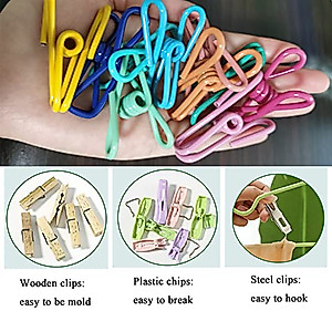 Chip Clips Bag Clips for Food Packages 20 Pcs PVC-Coated Waterproof and Rust-Proof Utility Clip for Clothespins Kitchen Food Snack Paper and Towel Curtain Clips