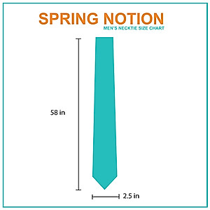 Spring Notion Men's Skinny Slim Cotton Floral Print Neckties in colors matching David's Bridal, 48-Dusty Blue