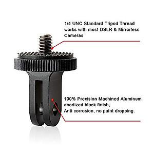 Tripod Mount for Gopro Tripod Adapter 1/4-20 Camera Mount Adapter Mount Tripod Fits GoPro Hero Sony Xiaomi yi Sjcam Action Cameras and Other Standard 1/4 Accessories