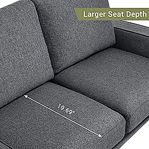 AOGLLATI 58" Small Loveseat for Bedroom with Hidden Storage, Love Seat with 2 USB Charging Ports, Loveseat Sofa with Side Storage Pocket, Sofa Couch for Living Room Apartment and Small Spaces