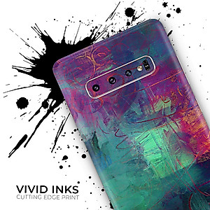 DesignSkinz Abstract Oil Painting V3 Protective Vinyl Decal Wrap Skin Cover Compatible with The Samsung Galaxy S20 (Screen Trim & Back Glass Skin)