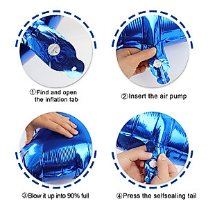 Jumbo Navy Blue Number 1 Balloon 40 Inch, Mylar Foil Number One Balloons for Boy Girl 1st 1 11 21 31 41 51 81 Birthday Party, Giant Balloons Anniversary Graduations Photo Shoot Decorations