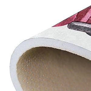 Doormat Welcome Door Mat-Farm Red Trolley Yellow Sunflower Flowers,Living Room Kitchen Floor Mat Home  Indoor Outdoor Decoration 24X16INCH