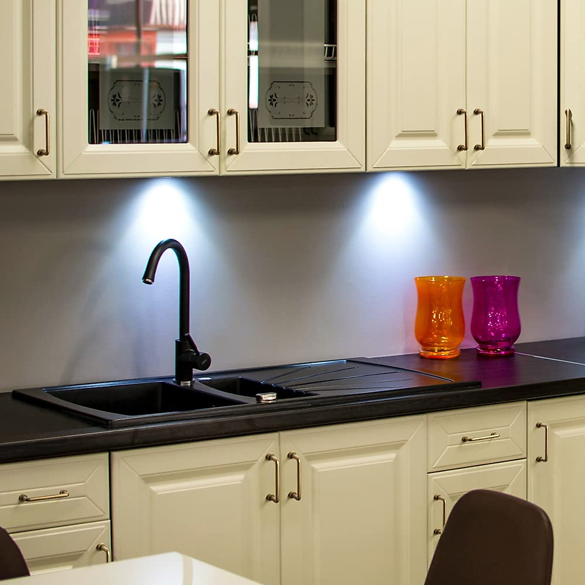 Yanxia Set of 24, 3 Inches Center to Center SleekTouch Antique Brass Cabinet Pulls - Contemporary Handles for Kitchen and Bathroom Cabinets Zinc Alloy Made Hardware