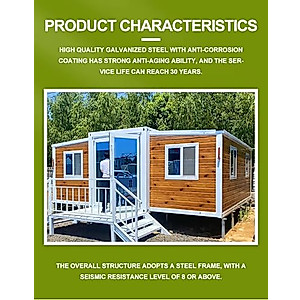 Insulated Prefab Folding Expandable Container Homes Tiny House Portable Container Home
