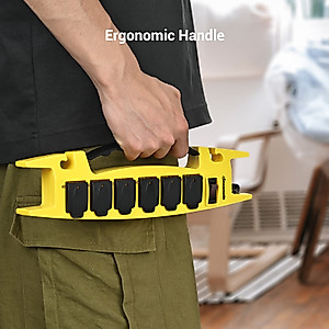 DEWENWILS 6-Outlet Heavy Duty Power Strip with 15FT Cord, Garage Power Strip with 15A Circuit Breaker, Industrial Power Strip, Wall Mountable & Cord Management, Safety Cover, UL Listed