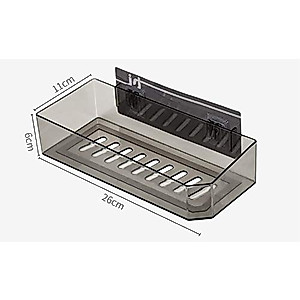 Cq acrylic Bathroom Shower Shelf,Wall Shower Caddy Shelf Non Drilling Adhesive and No Damage Wall Mount, 2 Pack