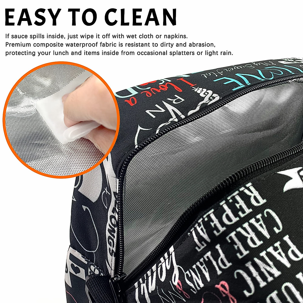 Corxiren Large Nurses Lunch Bag, Thermal and Cooler Bag, Portable, Spacious, Leakproof, Waterproof, Padded Strap, 11.4 x 7.1 x 9.5 in