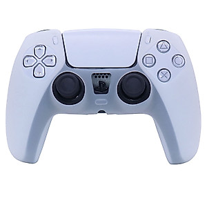 RALAN Controller Cover Silicone, Silicone Controller Cover Skin Protector in Dark Compatible for Ps5 Controller with Thumb Grip x 8,Sticker +L2,R2 caps X2.