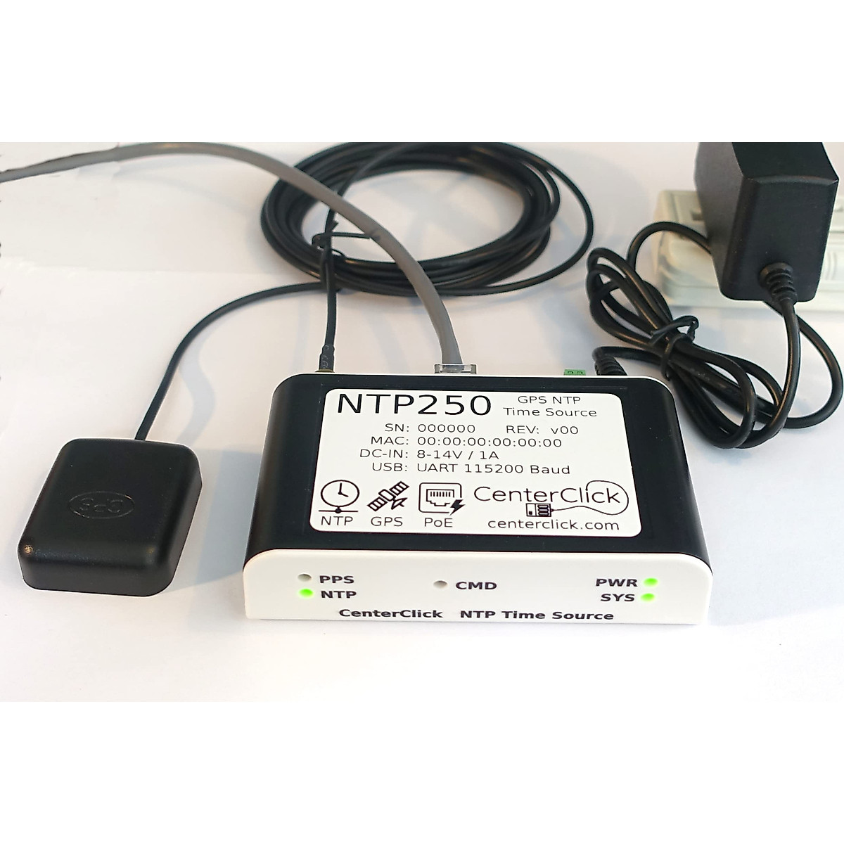 CenterClick NTP250 GPS Based NTP Server Appliance w/PoE