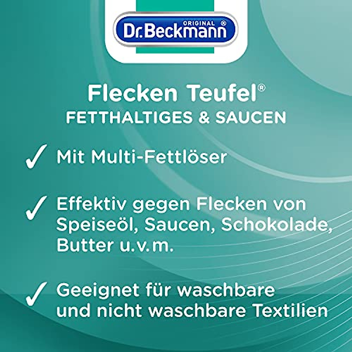 DR. BECKMANN Stain Devil: Fat, Oil & Sauces/Ketchup remover (50ml / 1.7fl oz Bottle)