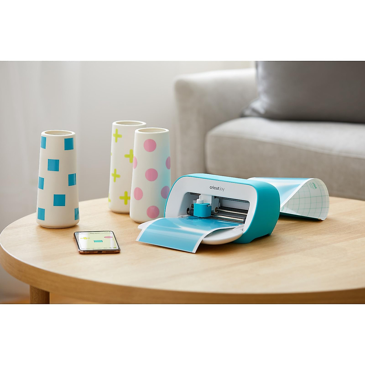 Cricut Joy Smart Permanent Vinyl (5.5 in x 48 in) for Cricut Joy, Create DIY Projects, Decals, Stickers & More, All-Weather & Fade-Proof, Ideal for Indoor/Outdoor Use, Black