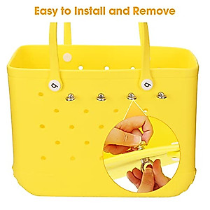 4 Packs Tassel Hanger for Bogg Bag, Stainless Steel Insert Charm Keychain Hanger - Accessories for Bogg Bags