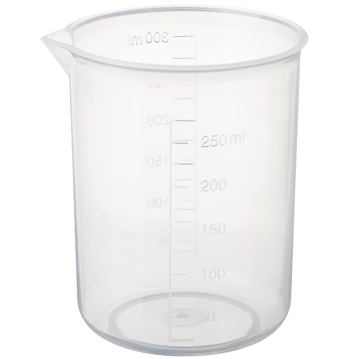 Plastic Beakers Set - Education, Research Equipment, Industrial & Academic Labs - Polypropylene Plastic - Science Lab Equipment, Home Experiments, Classroom Teaching Supplies (250mL, 12-Pack)