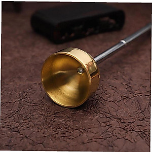 Onsinic 1set Hand Bell Tibetan Buddhist Meditation Bell Singing Bowl for Singing Scripture Implement Buddhist Supplies