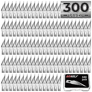DIYSELF 300 PCS Exacto Knife Blades 11, High Carbon Steel Exacto Blades, Craft Knife Blades, 11 Exacto Knife Refill Blades with Storage Case for Scrapbooking, Stencil, Exacto Replacement Blades