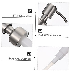 Cabilock 2pcs Sprinkler Liquid Soap Foaming Hand Soap Dispenser Soap Dispenser Pumps Dish Soap Dispenser Bag Shampoo Bottles Perfume Pump Head Press The Pump Stainless Steel Nozzle Travel