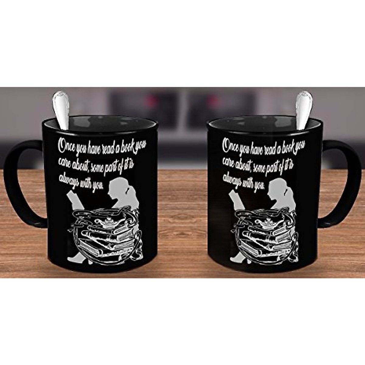 Book Lover Mug (Black) Once You Have Read A Book..., With Image Bookworm Gift, Novelty Gifts, Ceramic Coffee Cup By Vitazi Kitchenware (11 Ounces)