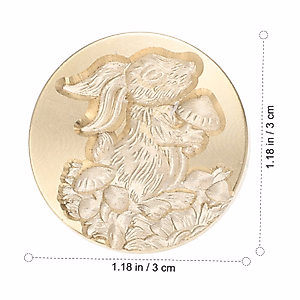 EXCEART 1pc Wax Seal Envelope Seal Stamp Animal Wax Stamp Wax Letter Seal Bunny Envelope Stamp Easter Bunny Vintage Seal Stamp Wax Stamp Seal Animal Stamps Brass Office Old Fashioned Suite