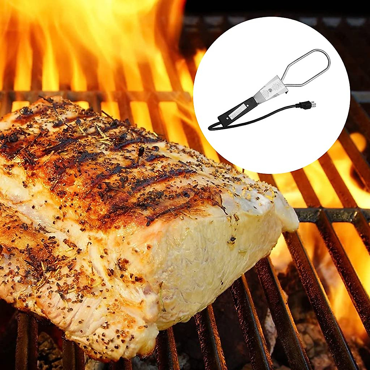 yungluner Premium BBQ Grill Starter Fire Reusable Electric Charcoal Campfire Outdoor Cooking Equipment BBQ Accessories for Men Gift for Grill for Grilling for Grilling Fish Meat